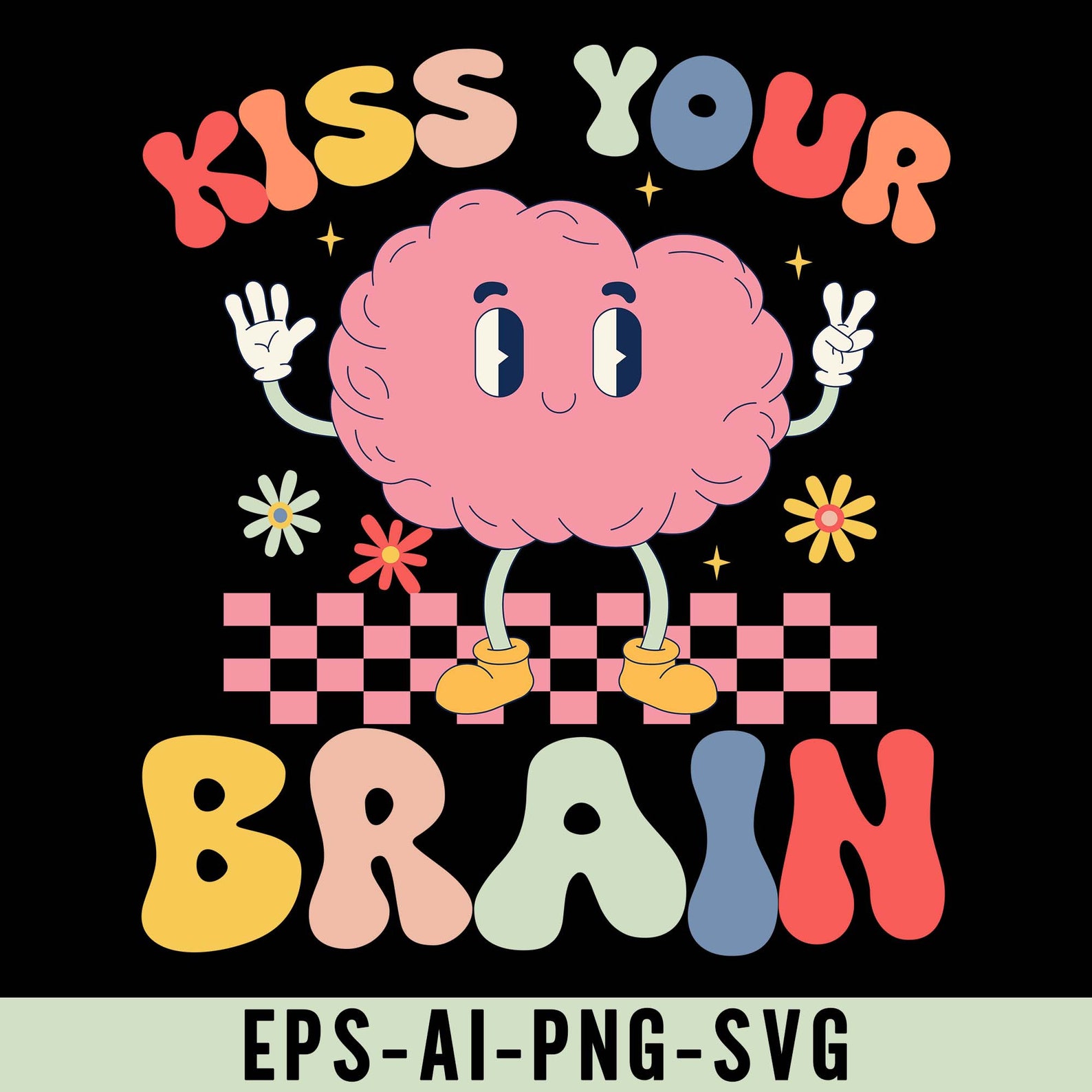 Kiss Your Brain Png Svg, Cute Teacher Appreciation Png, Back to School ...
