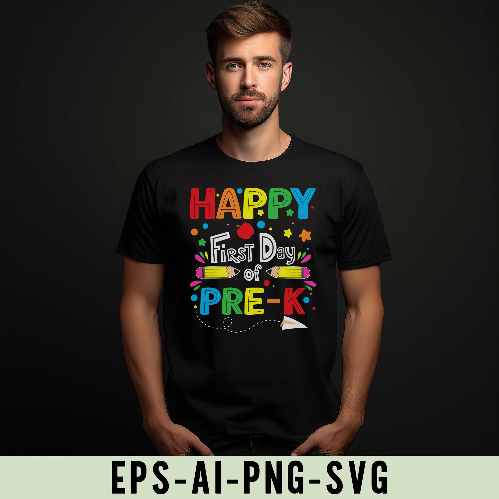 Happy First Day of Pre-k Png Svg, Fun Teacher Student Preschool Shirt ...