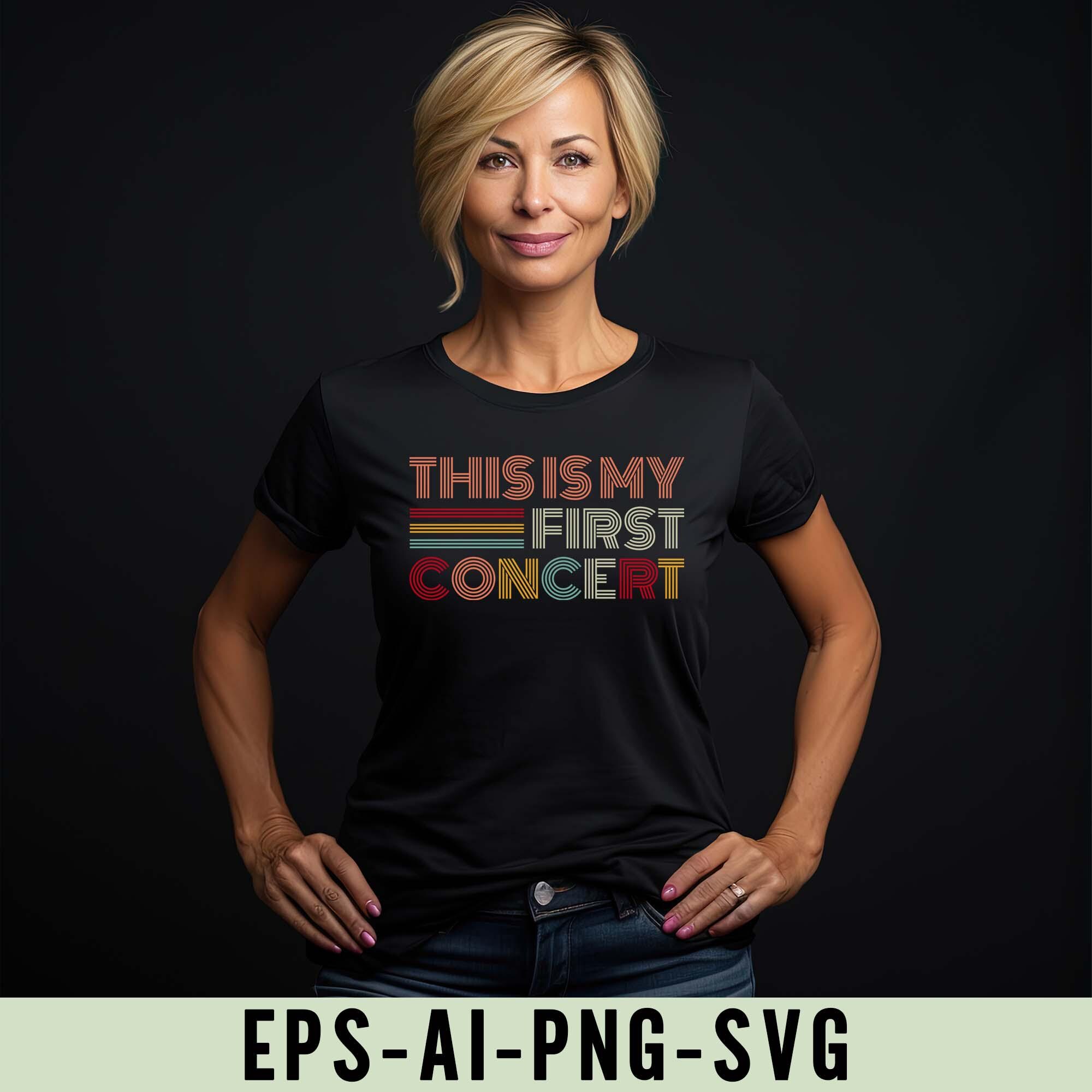 This is My First Concert Png Svg, Retro Music Event Lover Shirt Design ...