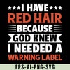 Redhead Devil Attention SVG: Red Hair Digital Download - Etsy