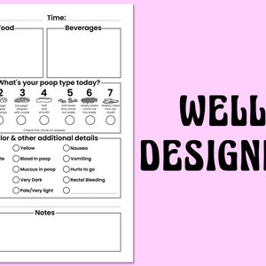Poop Log Book, Poop Tracker, Bristol Stool Chart, Stool Journal, Bowel ...