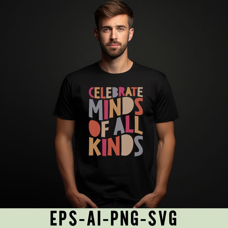 Celebrate Minds of All Kinds Png Svg, Neurodiversity and Autism ...
