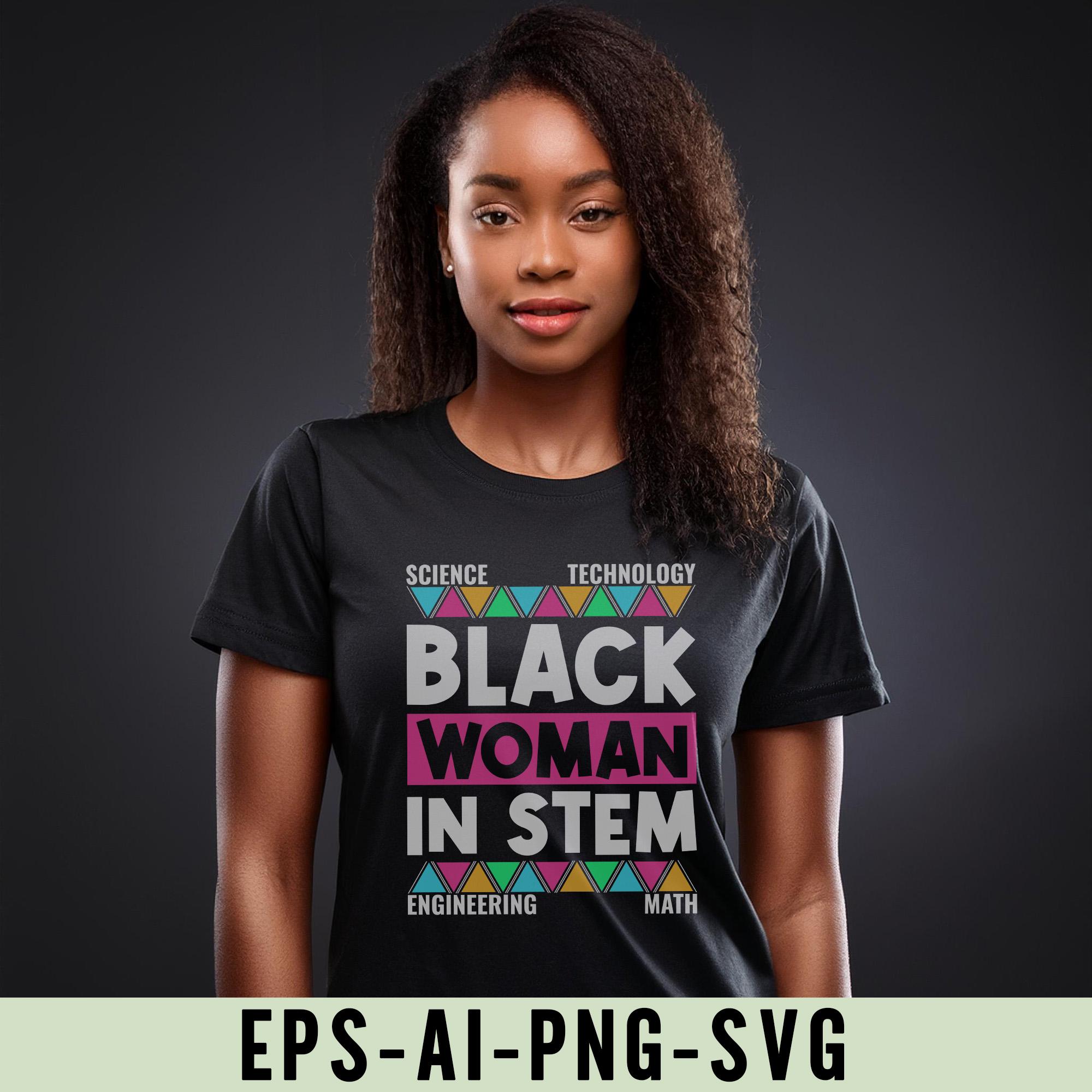 Black Woman in STEM Png Svg, Empowering Black Women in STEM & Education ...