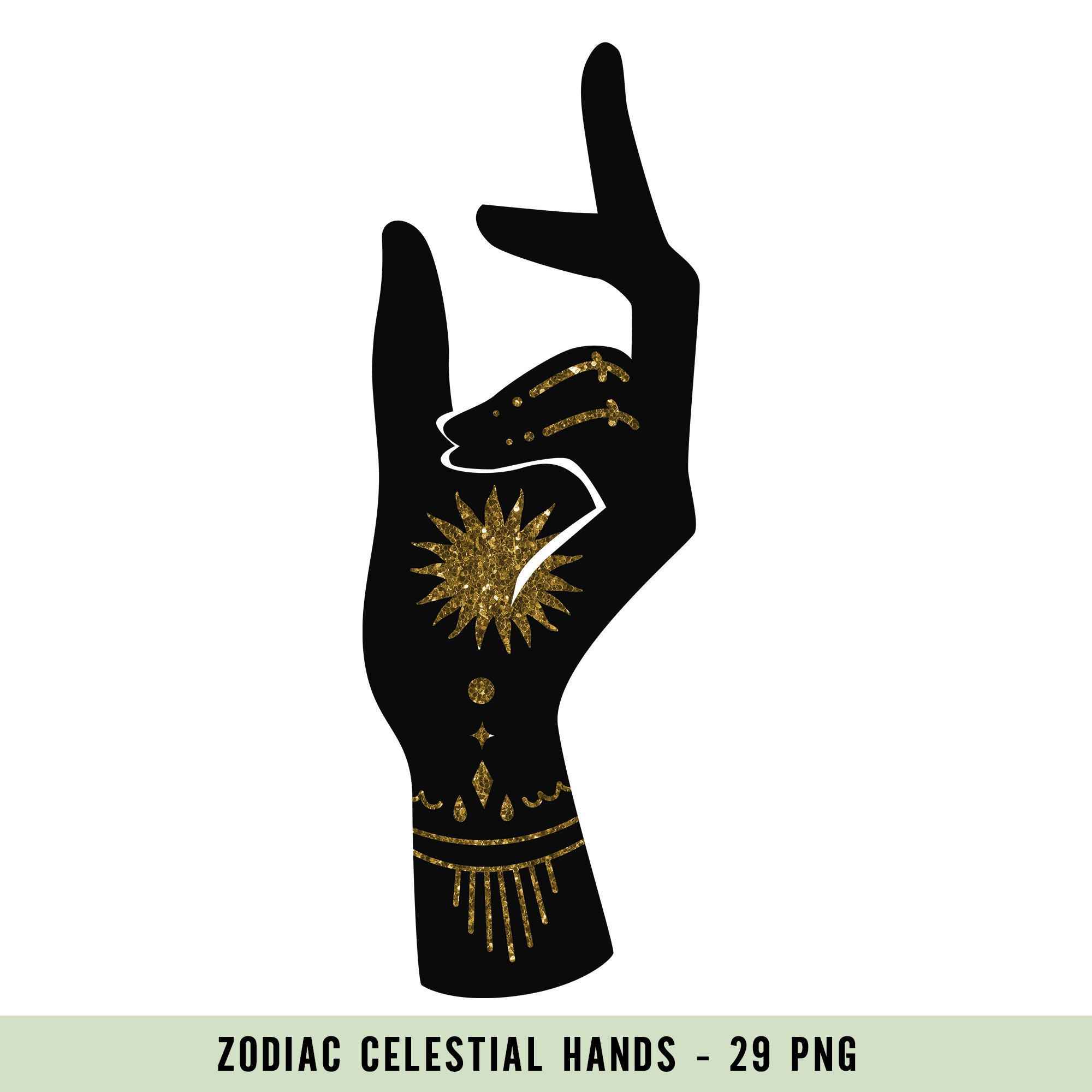 Zodiac Celestial Hands With Gold Celestial Decor - Etsy
