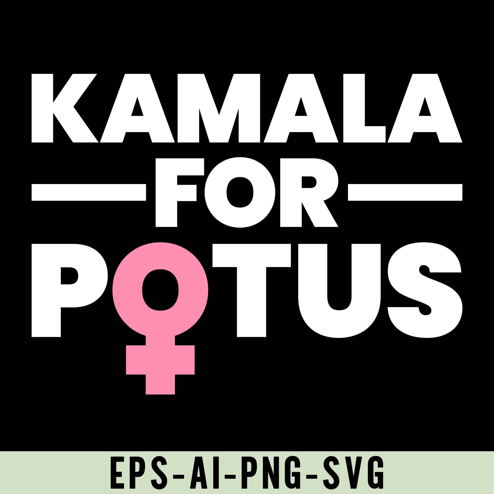 Kamala for Potus Png Svg, Kamala Harris 2024 Png, Madam President Png ...