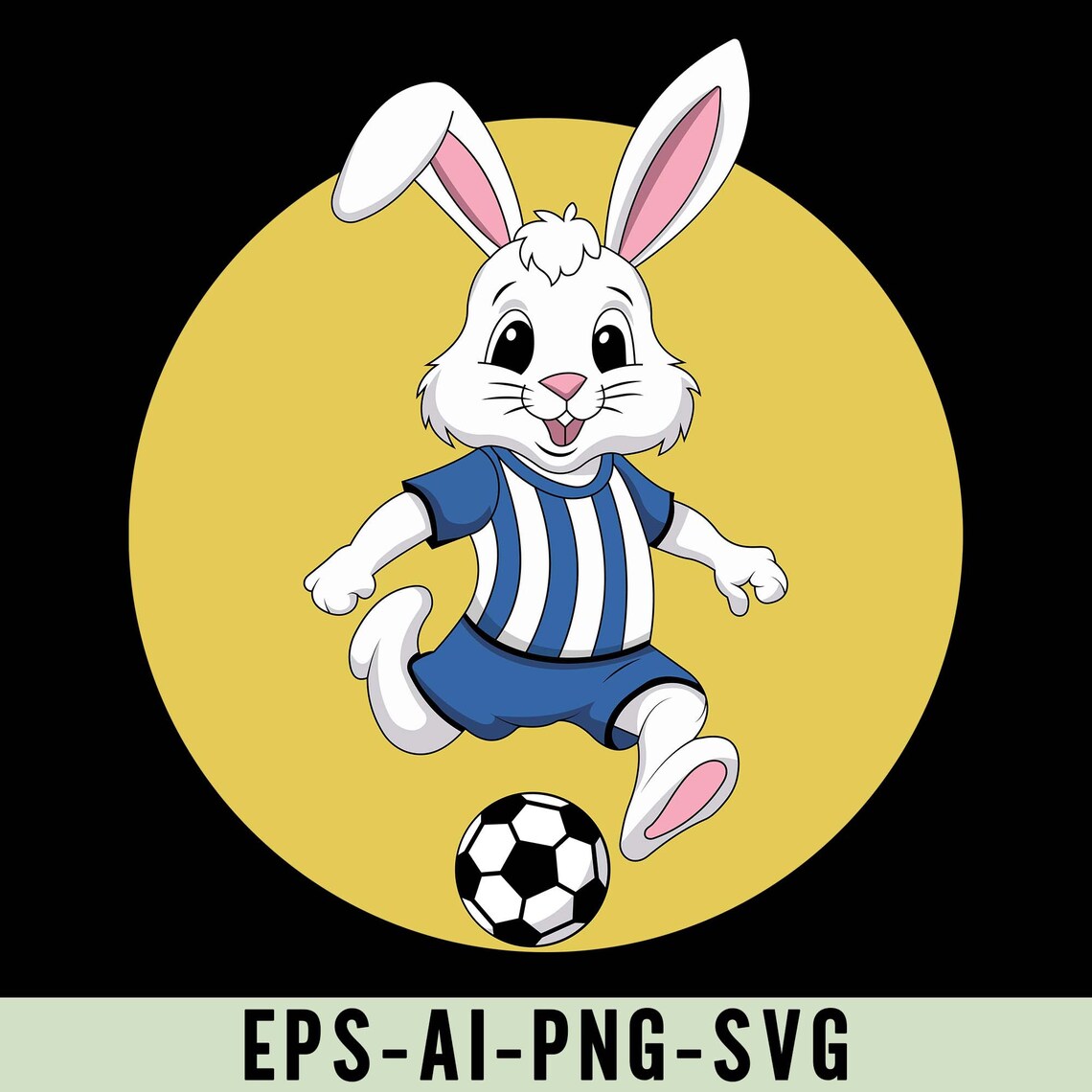 Soccer Easter Bunny Player, Funny Soccer Player Bunny Png, Easter ...
