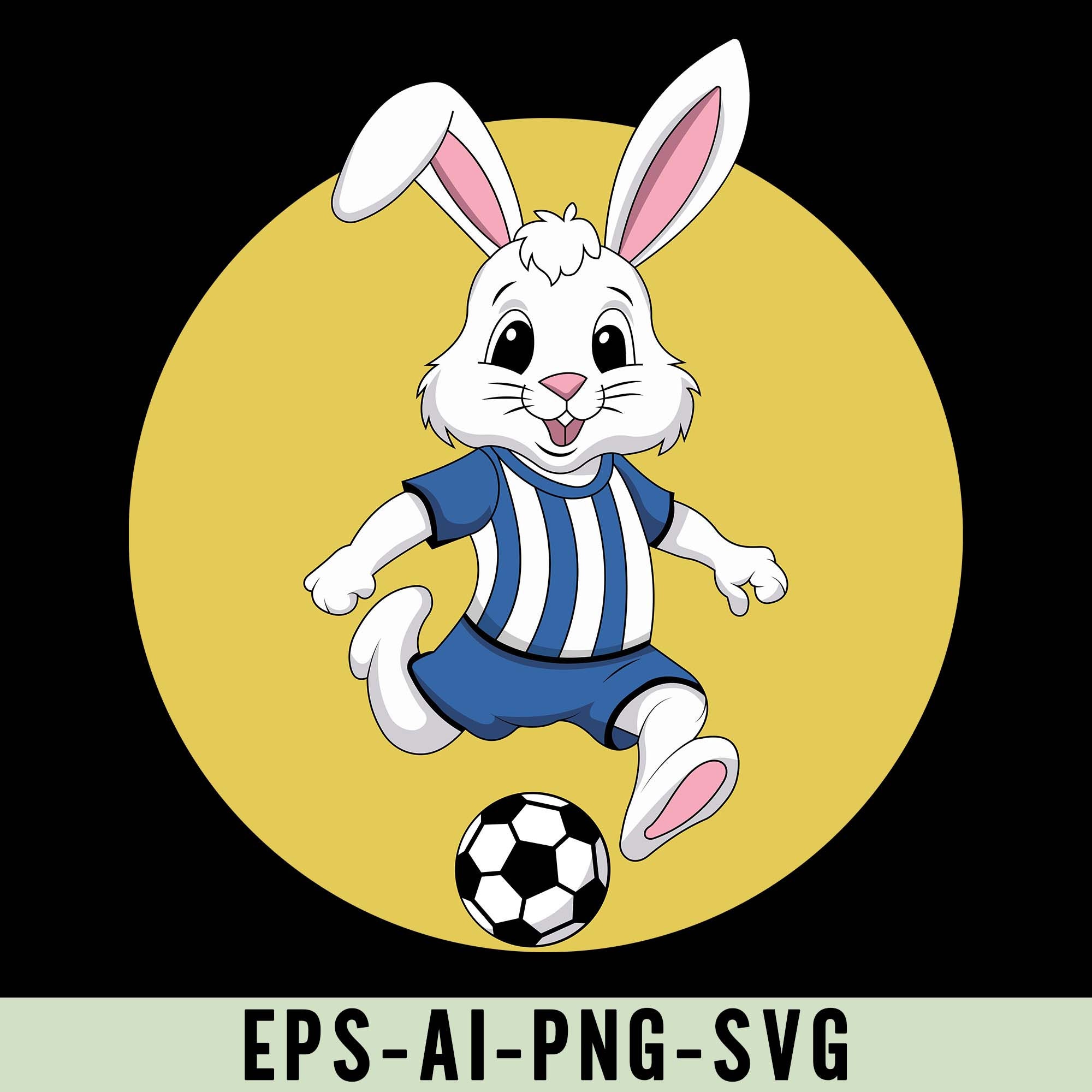 Soccer Easter Bunny Player, Funny Soccer Player Bunny Png, Easter ...