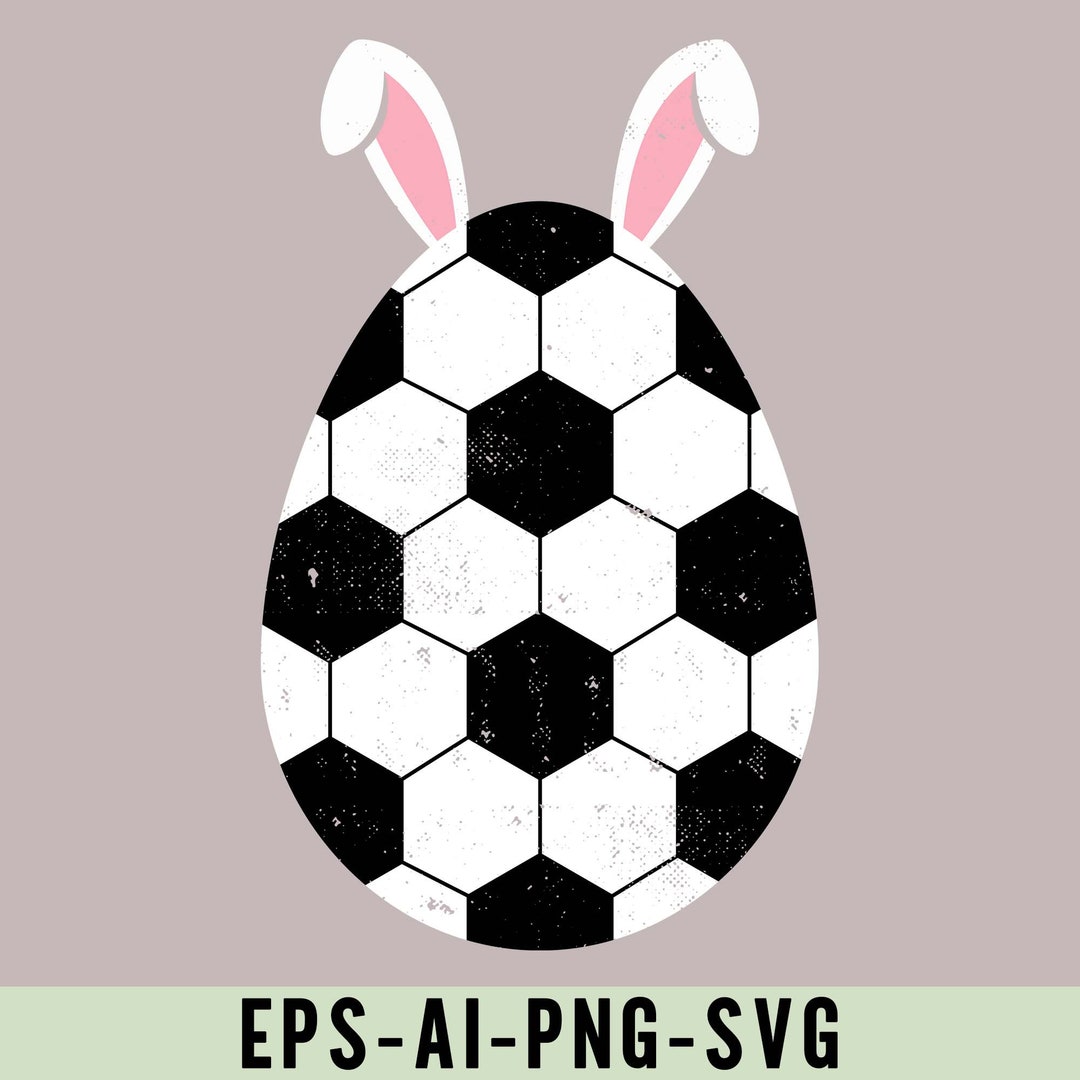 Soccer Ball Easter Egg, Soccer Easter Png, Soccer Bunny Svg, Easter ...
