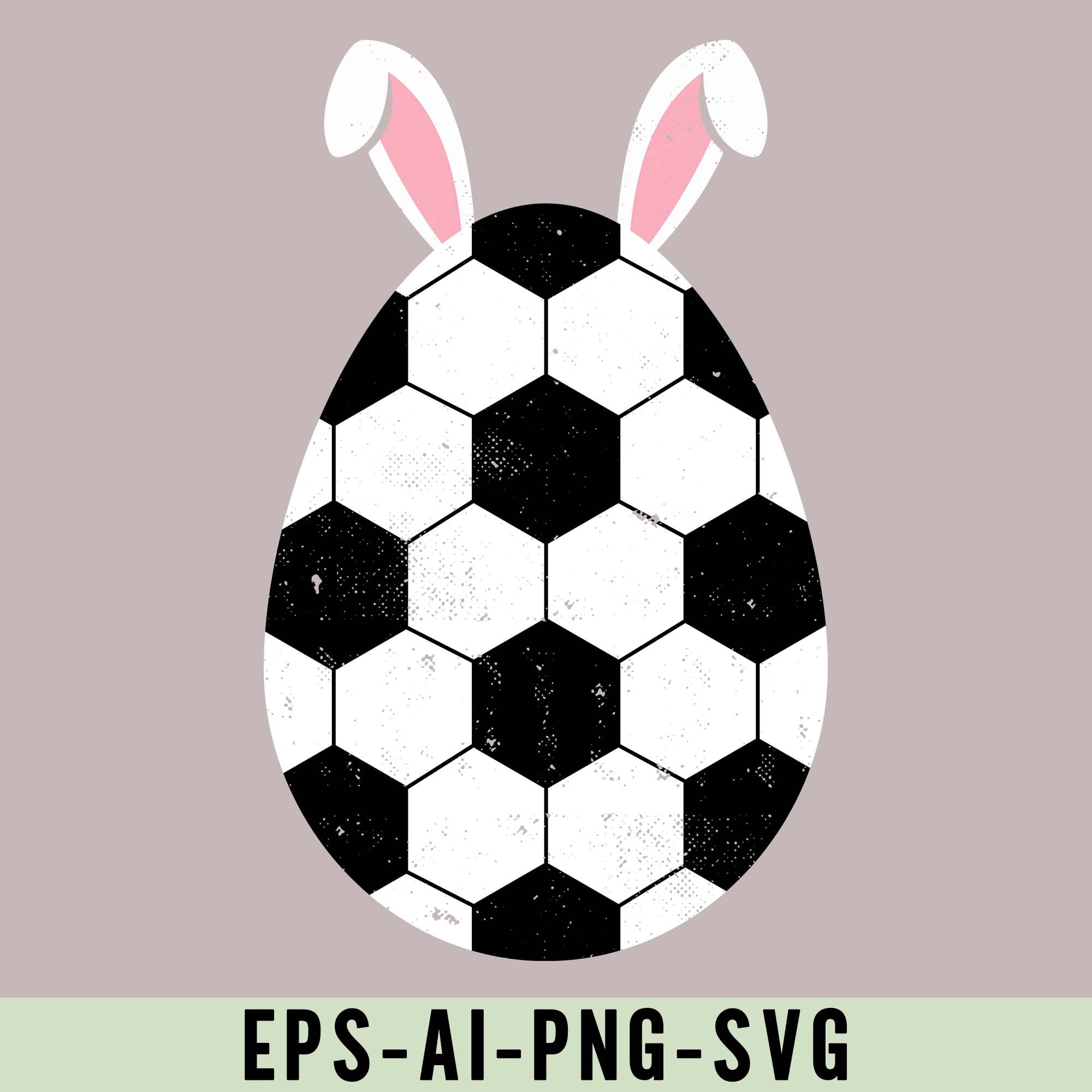 Soccer Ball Easter Egg, Soccer Easter Png, Soccer Bunny Svg, Easter ...