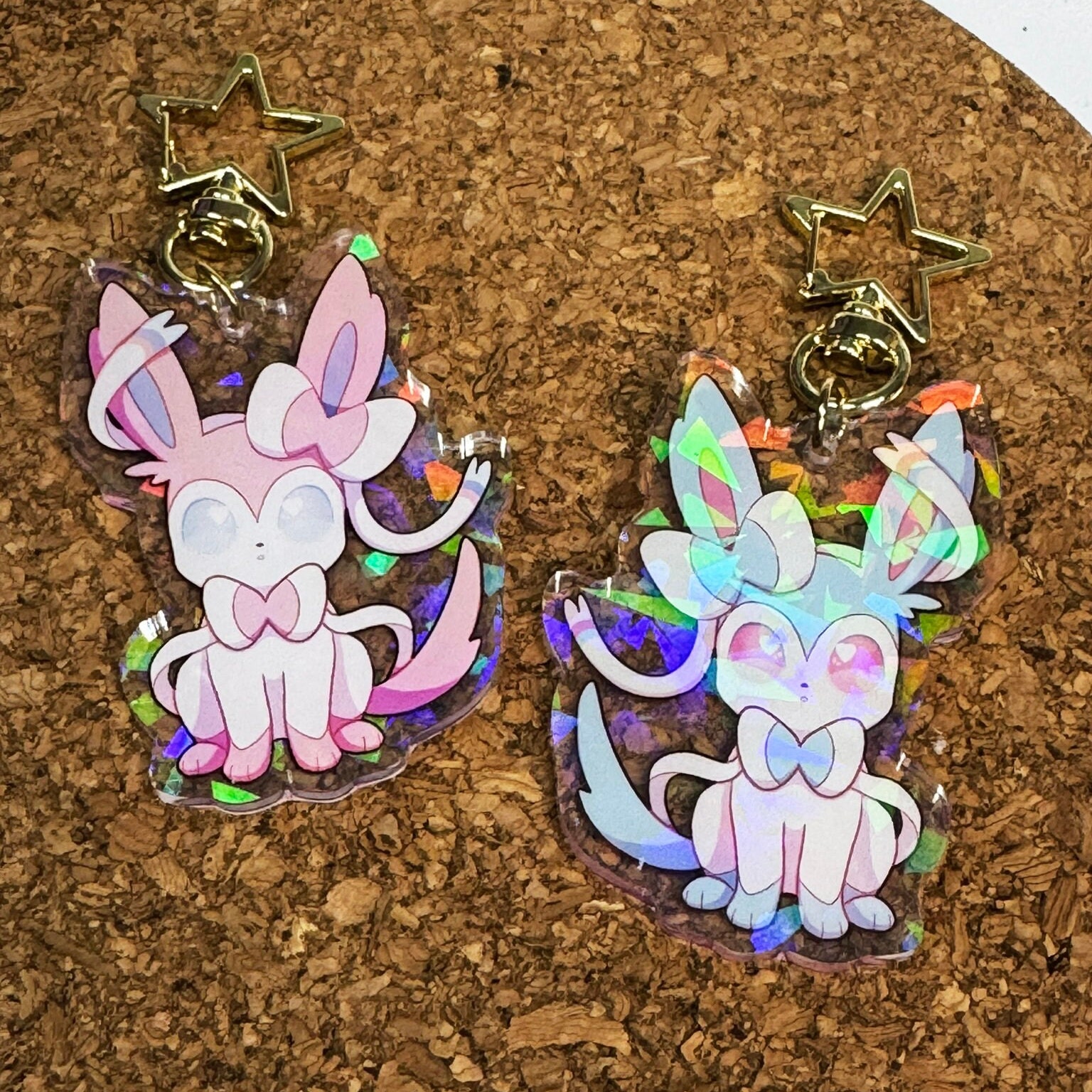 Eeveelution Double Sided Shiny Acrylic Keychain. Umbreon, Espeon ...