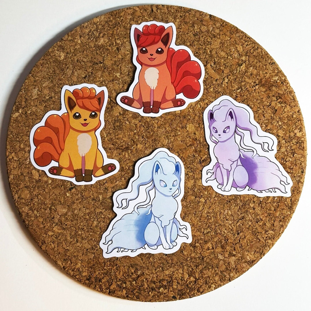 Vulpix and Alolan Ninetales Cute Vinyl Stickers - Etsy