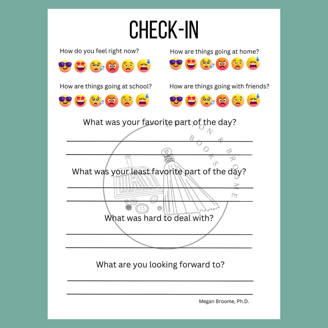 Child Therapy Check-in Sheet - Etsy