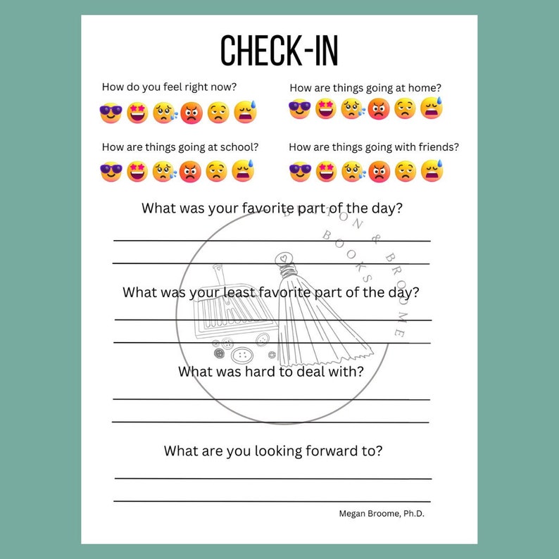 Child Therapy Check-in Sheet - Etsy