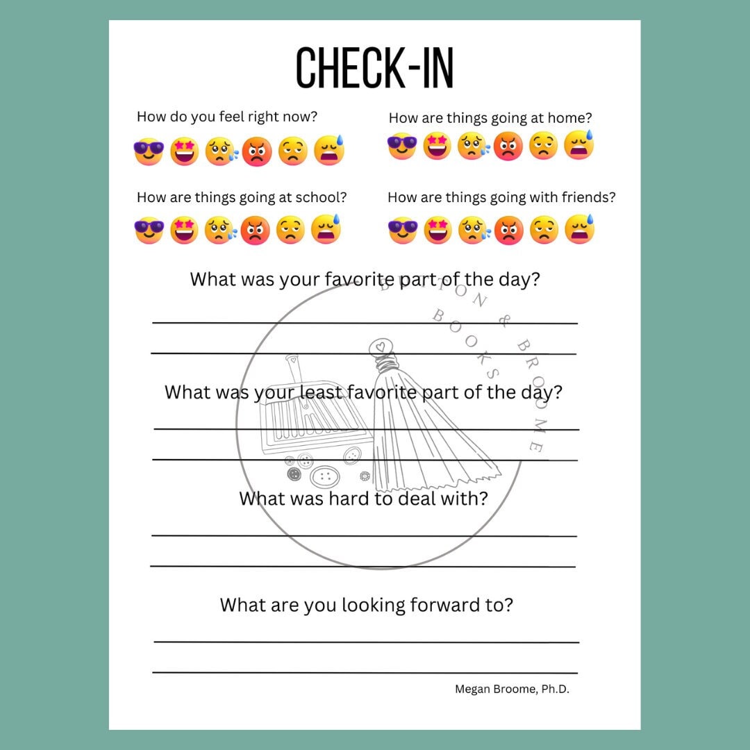 Child Therapy Check-in Sheet - Etsy