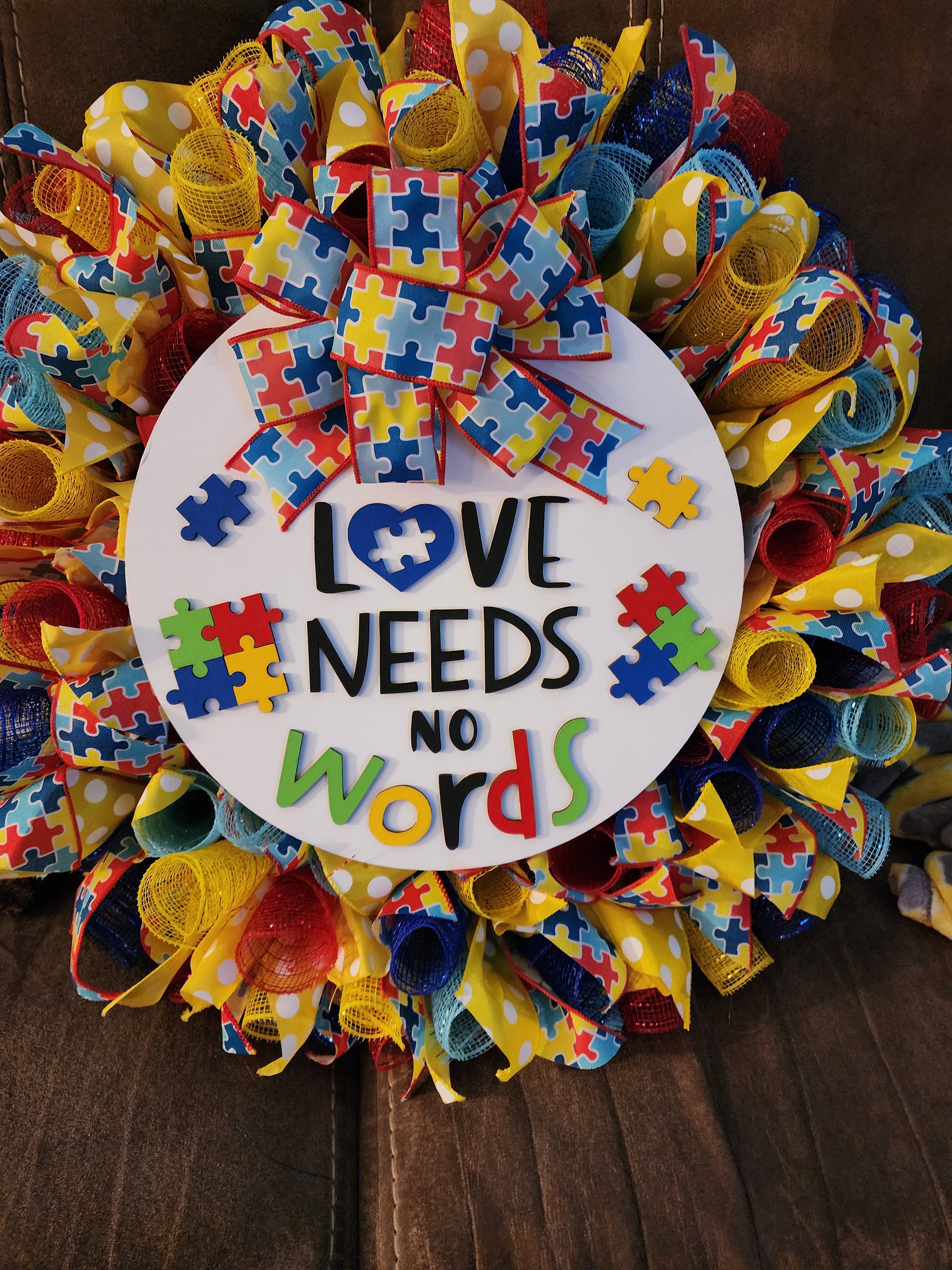 Autism Wreath Made to Order - Etsy