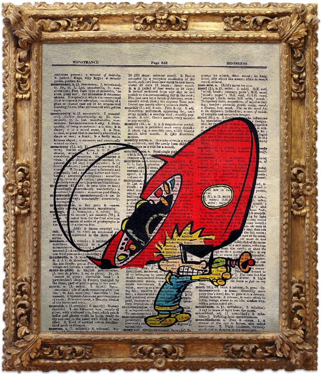 Calvin and Hobbes, Spaceman Spiff, Vintage Dictionary Art Print ...