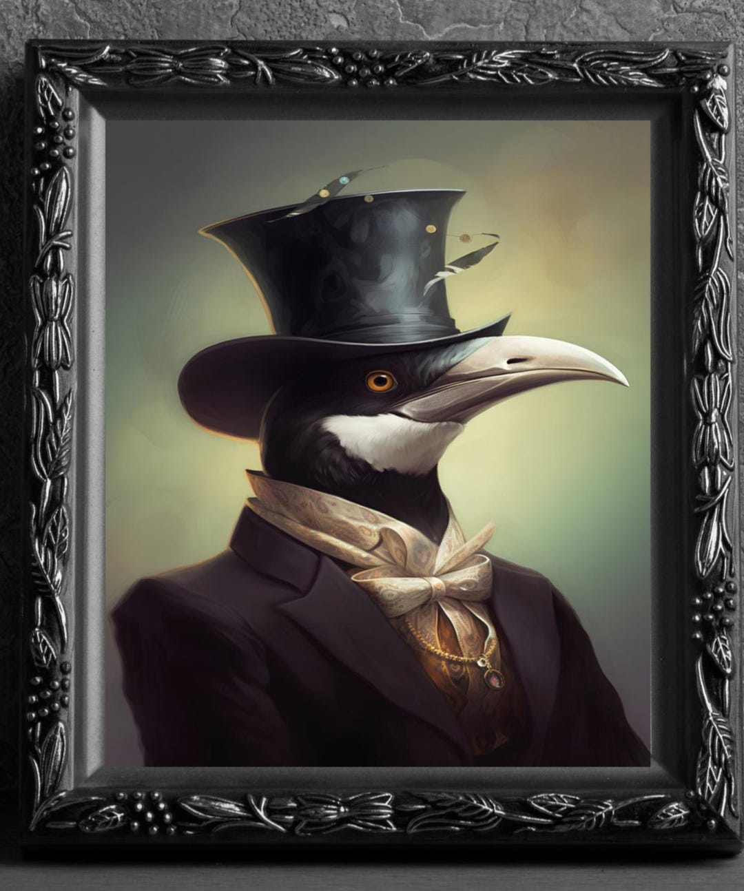 Victorian Crow, 8 X 10 Art Print, Wall Hanging, Animal Poster Picture ...