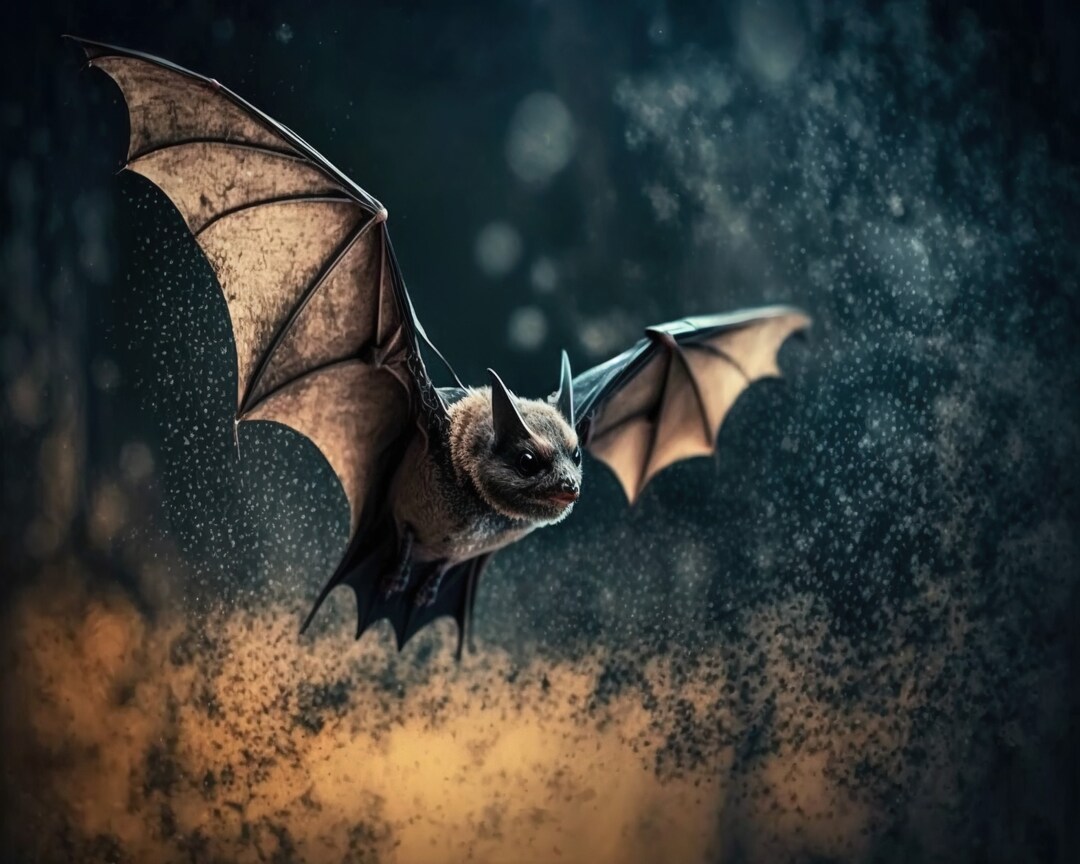 Mysterious Bat, Art Print, Wall Hanging, Animal Poster Picture, Dark ...