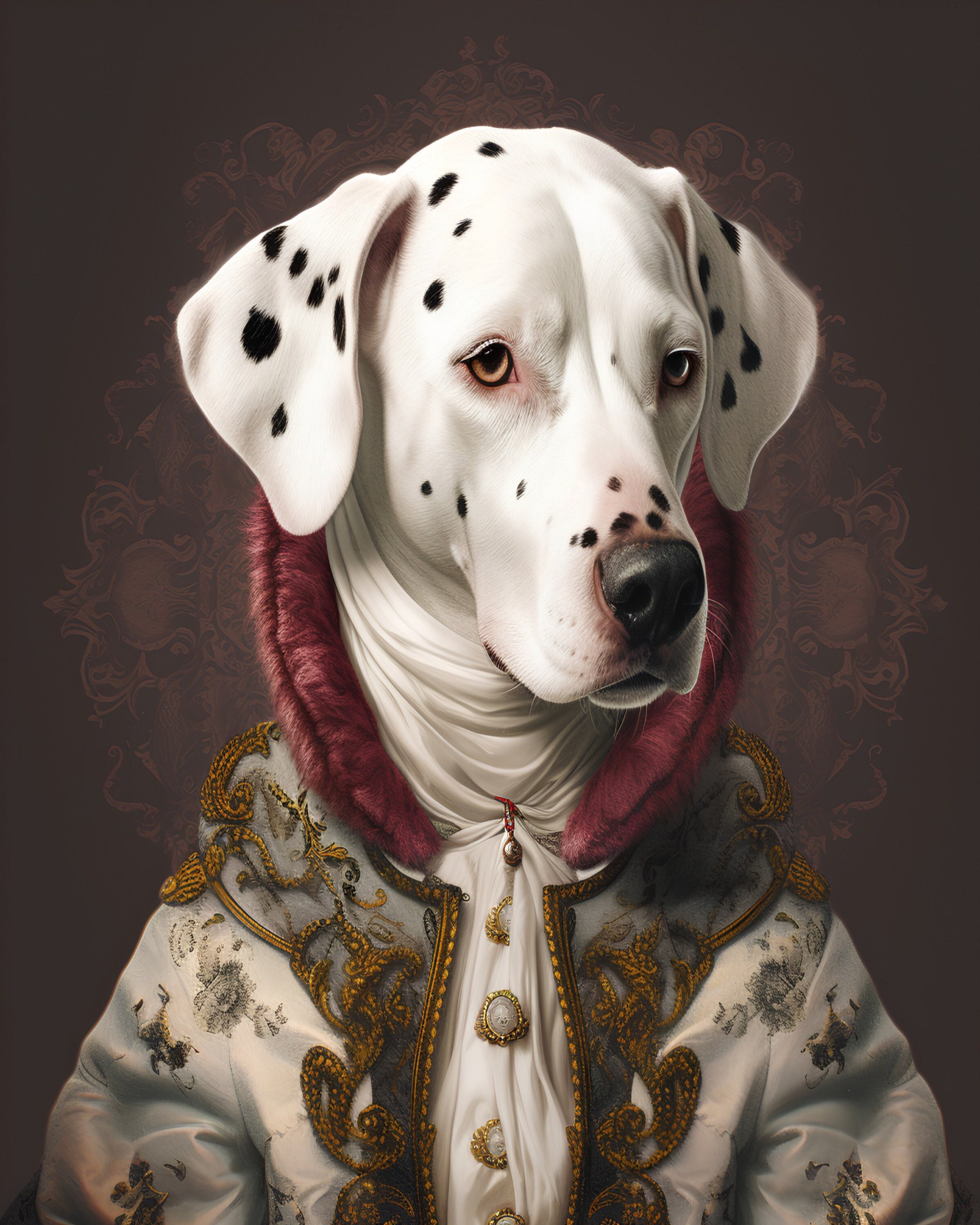 Victorian Dalmation Dog, Art Print, Wall Hanging, Animal Poster Picture ...