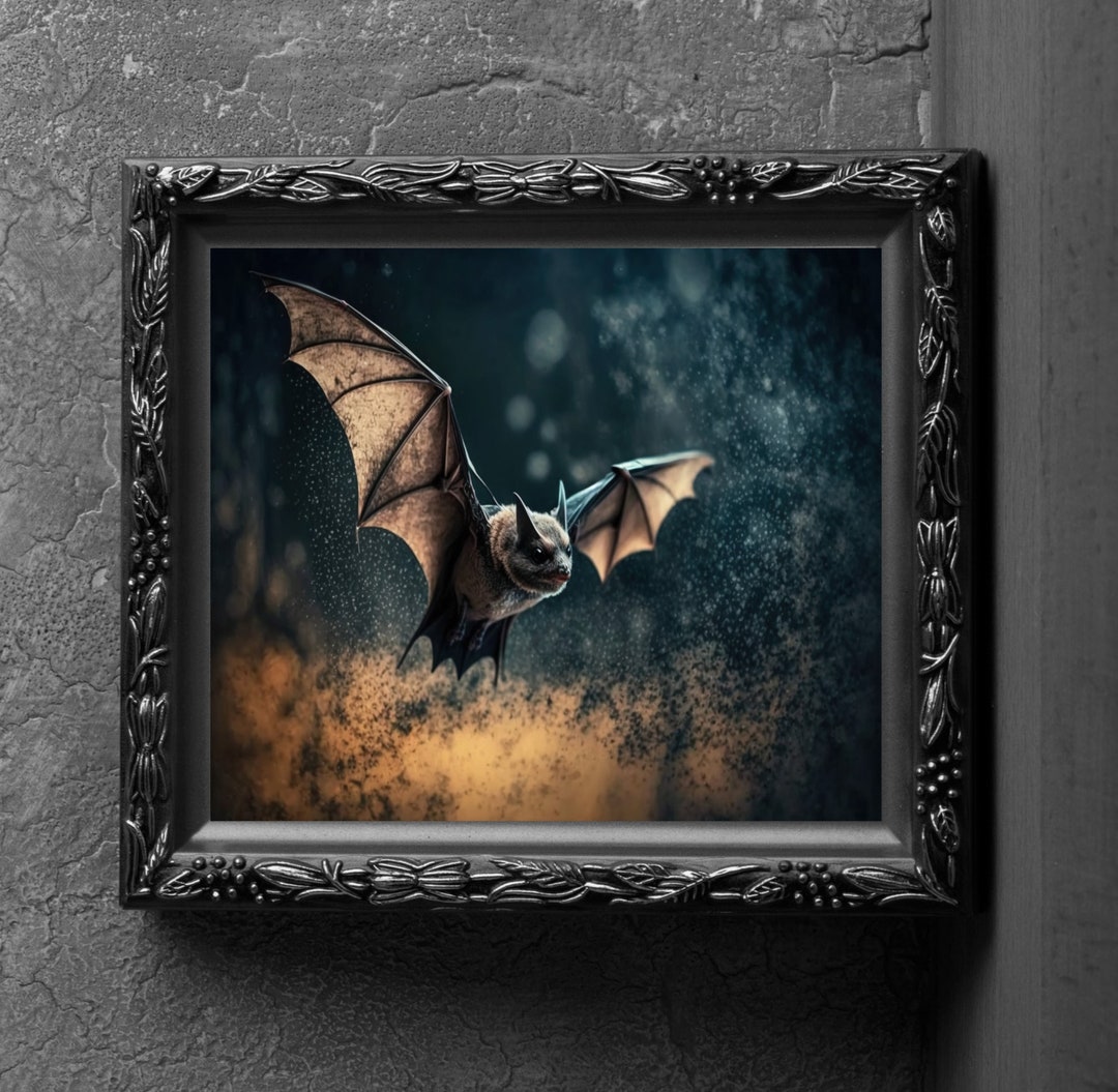 Mysterious Bat Art Print Wall Hanging Animal Poster - Etsy