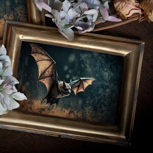 Mysterious Bat, Art Print, Wall Hanging, Animal Poster Picture, Dark ...