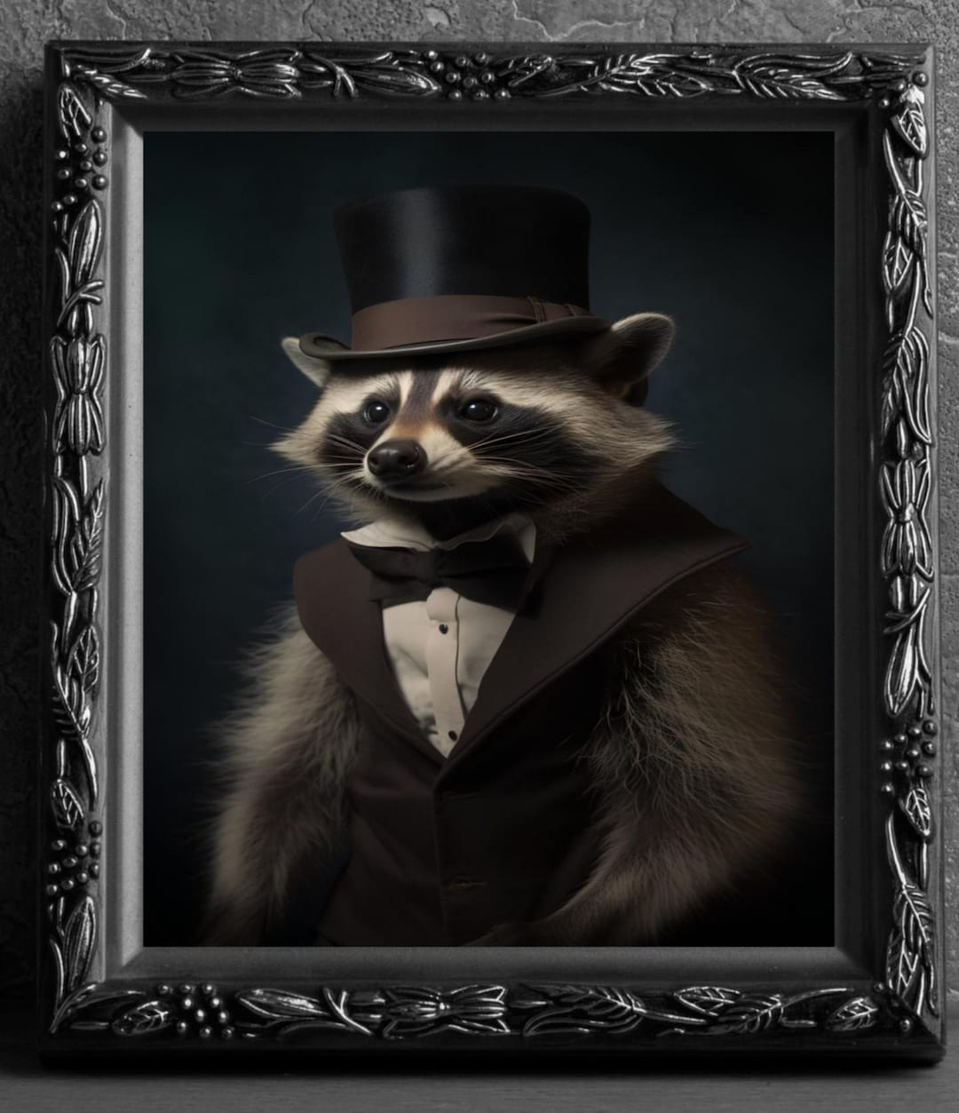 Victorian Dapper Raccoon, Art Print, Wall Hanging, Animal Poster ...