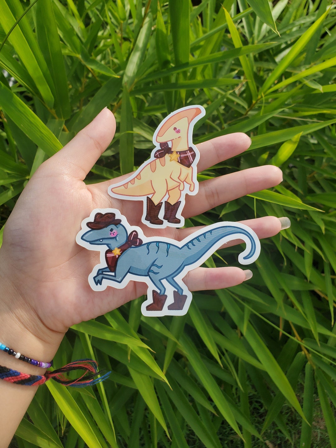 Cowboy Dino Stickers! - Etsy