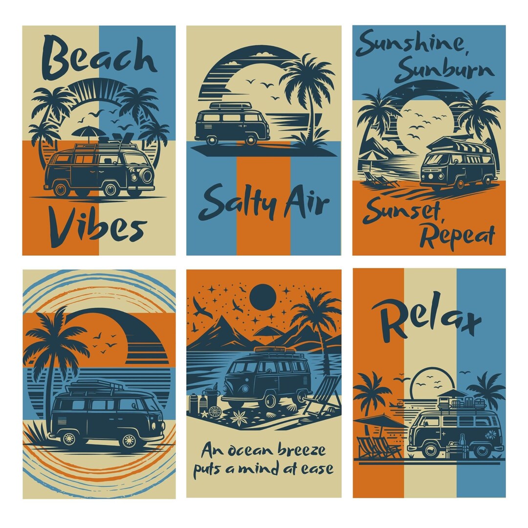 Photo Brag Book Add-ins, Scrapbooking, Cardmaking, 4 X 6", Beach Prints ...