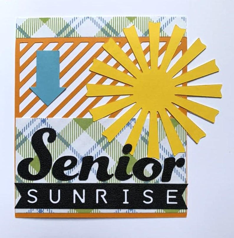 Senior Sunrise Die Cut for Scrapbooking, Photo Album, Memory Maker ...