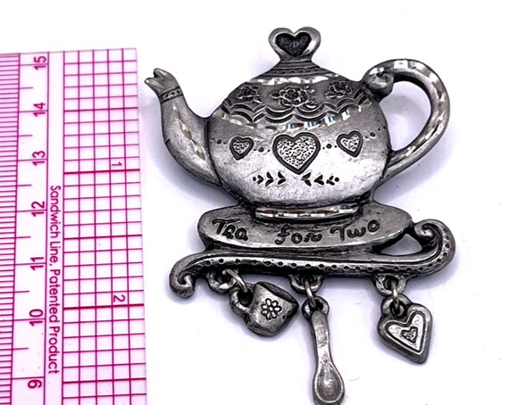 Vintage Spooniques Etched Pewter Tea for Two Teapot B… - Gem