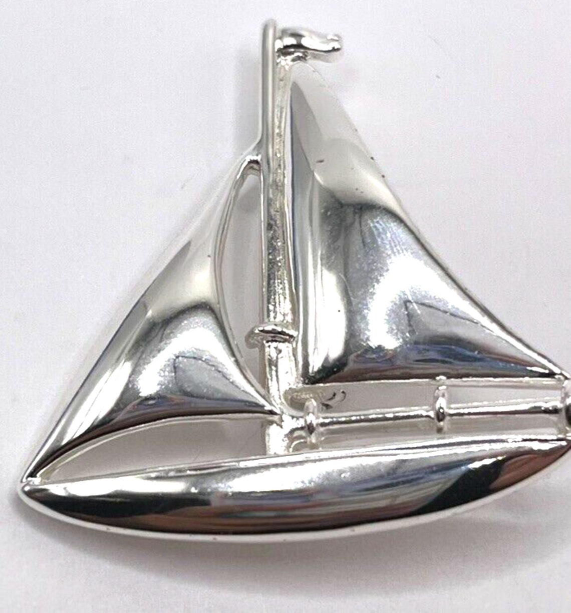 Vintage Napier Silver Tone Metal Sailboat Ship Brooch - Etsy