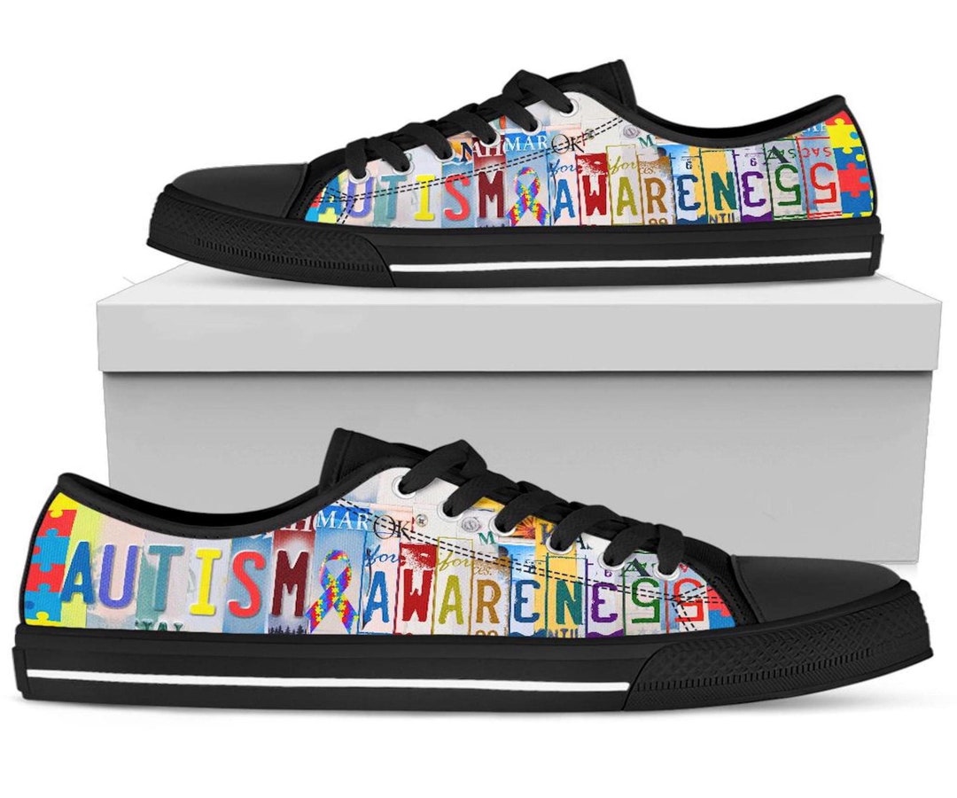 Autism Awareness Shoes, Women Sneaker, Custom Sneakers, Autism Shoes ...