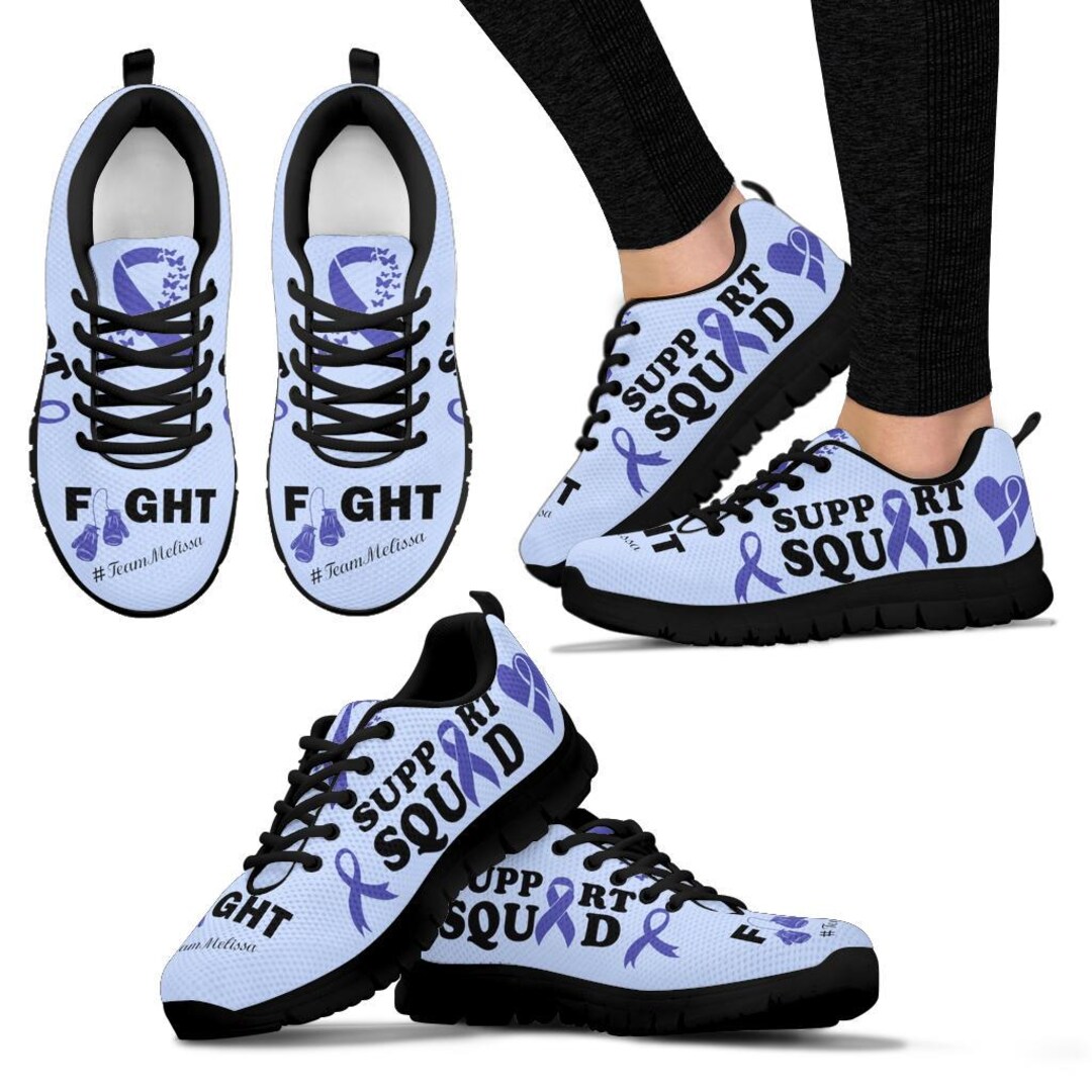 Colorectal Colon Cancer Awareness Custom Support Squad Blue Ribbon ...