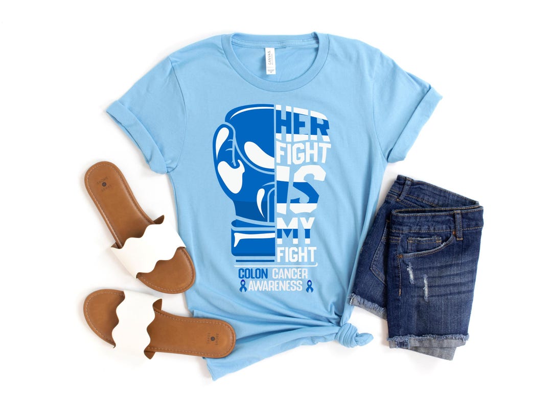 Her Fight is My Fight, Colon Cancer Awareness Shirt, Support Squad ...