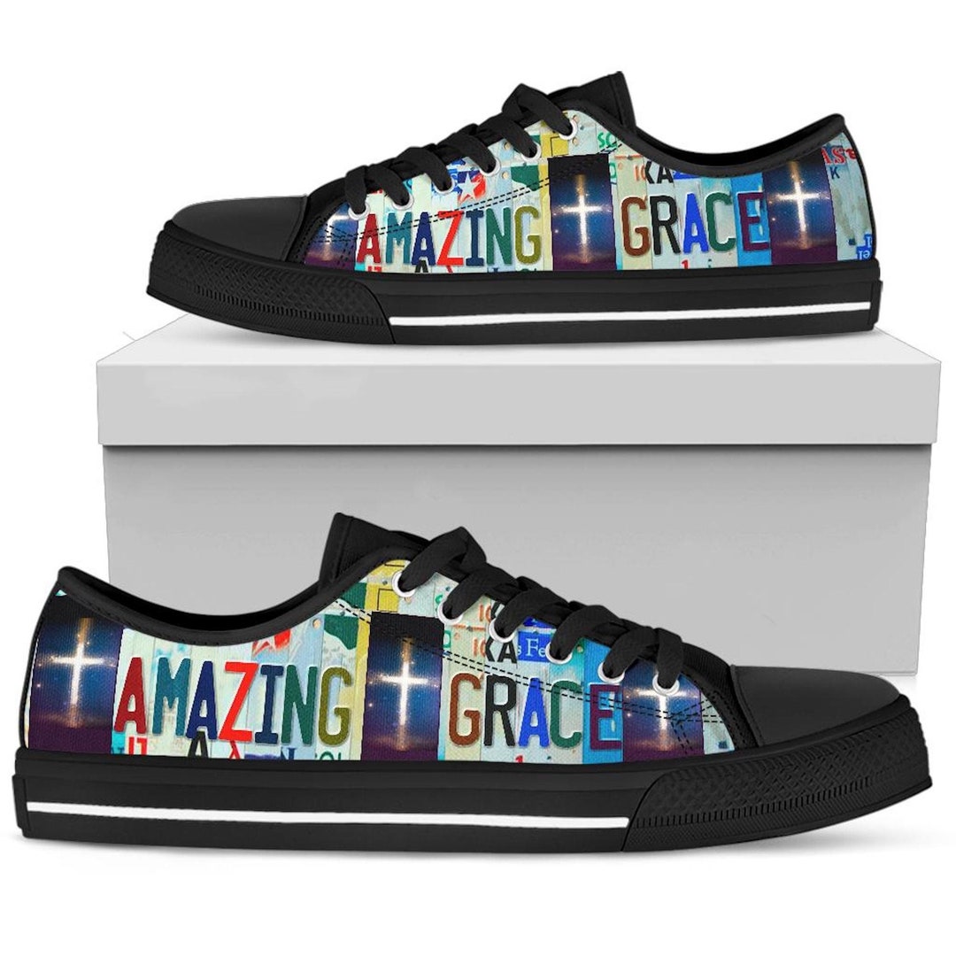 Amazing Grace Custom Shoes, Women Gift for Her, Custom Personal ...