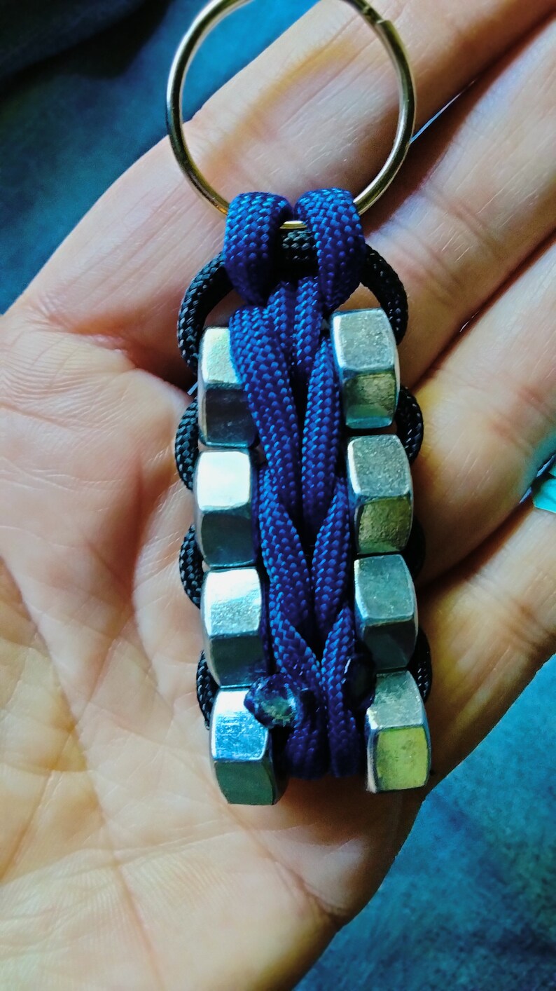 Fidget Paracord Hex Nut Keychains and Backpack Bling - Etsy