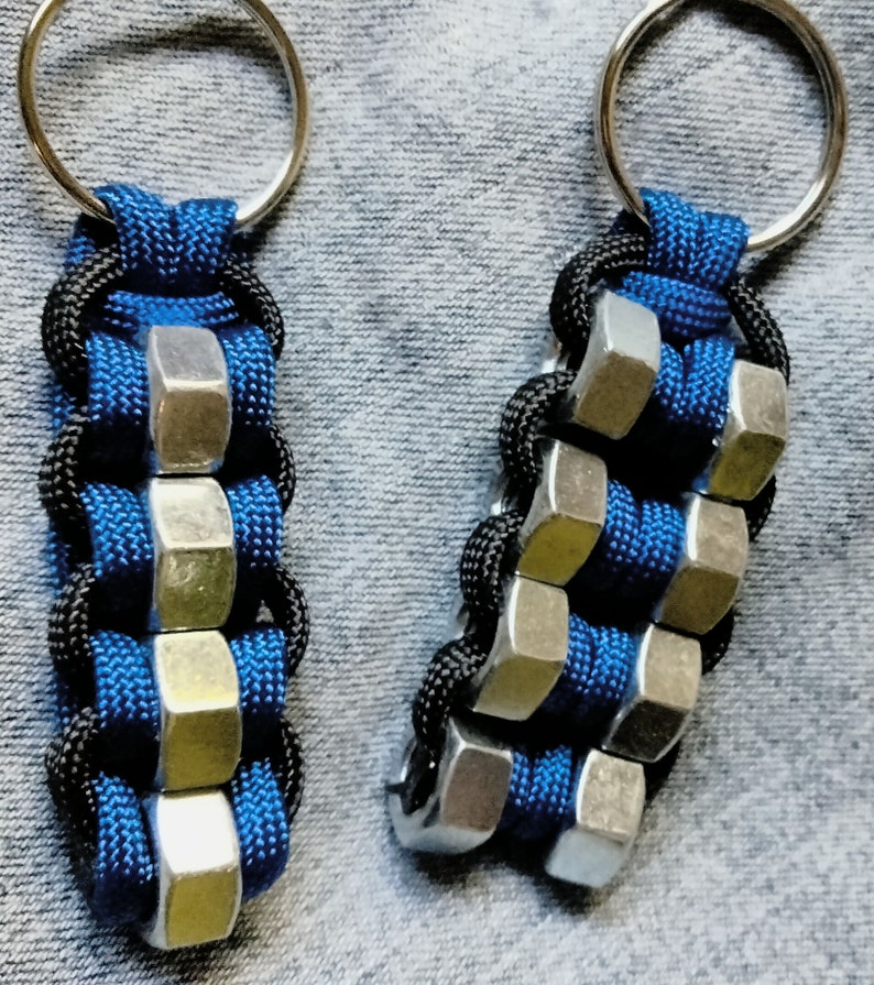 Fidget Paracord Hex Nut Keychains and Backpack Bling - Etsy
