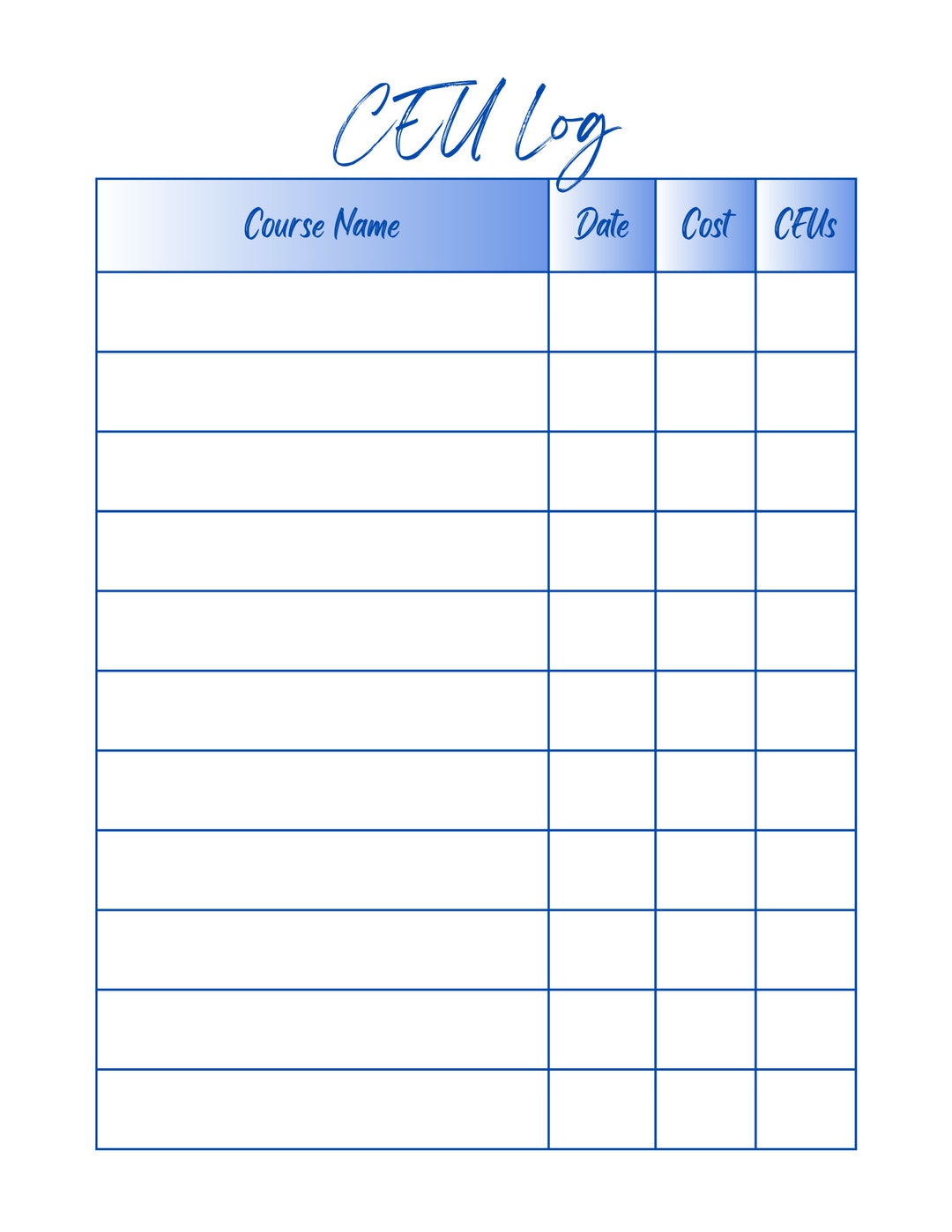CEU Log - Etsy