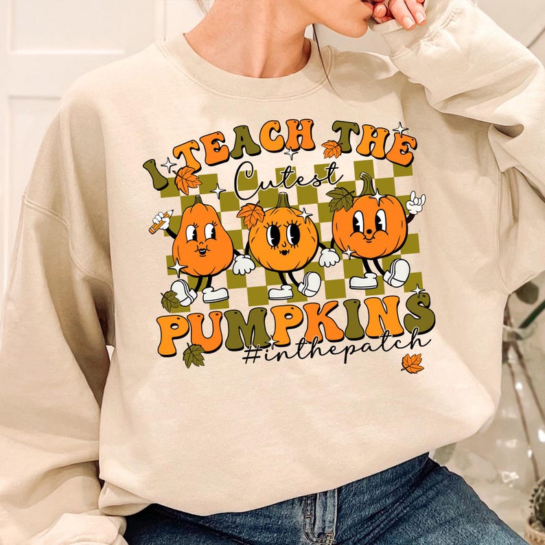 I Teach the Cutest Pumpkins in the Patch Shirt, Pumpkins Teacher Shirt ...