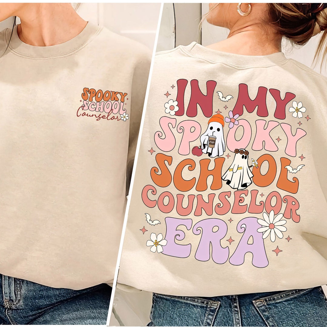 In My Spooky School Counselor Era Shirt, School Coinselor Teacher Shirt ...
