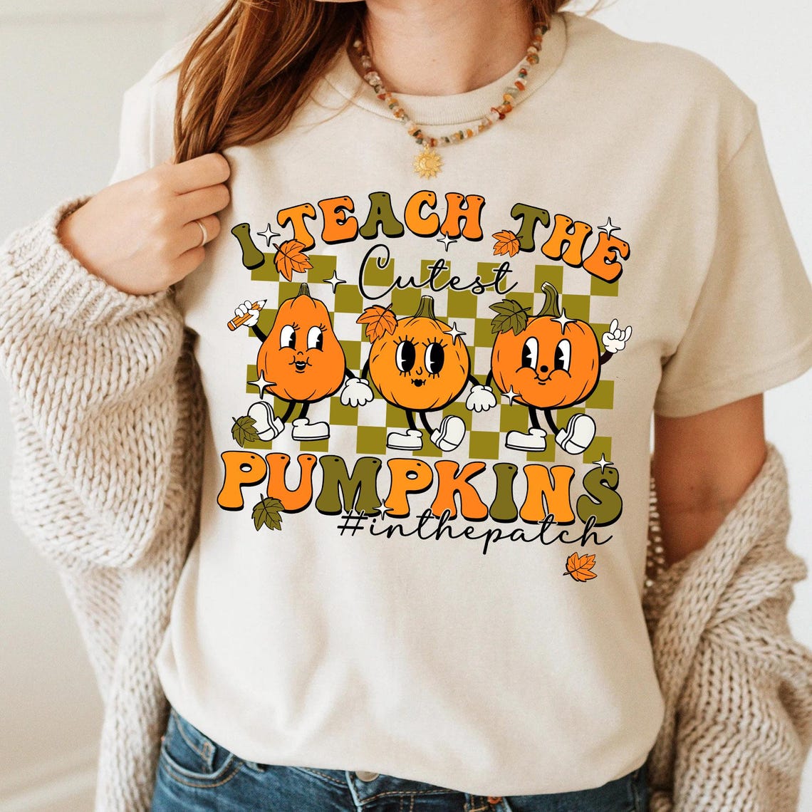 I Teach the Cutest Pumpkins in the Patch Shirt, Pumpkins Teacher Shirt ...