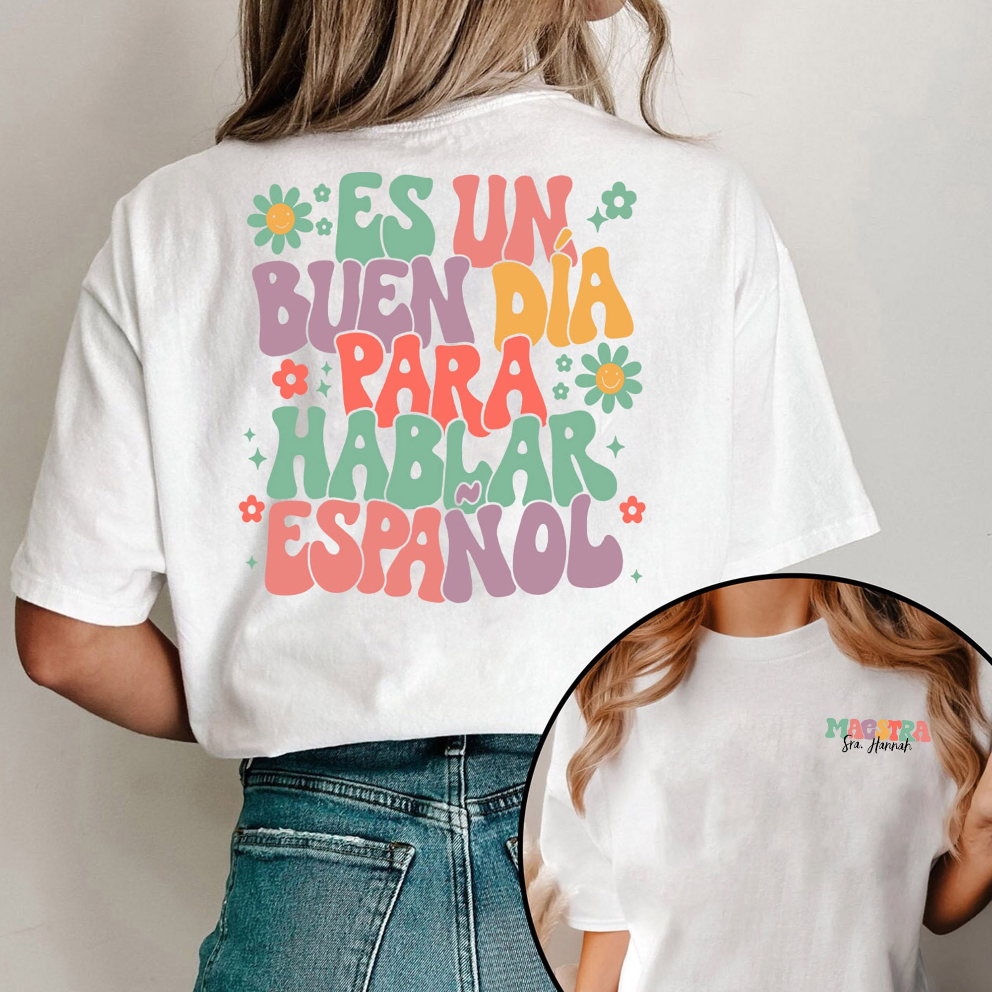 Maestra Shirt, Custom Teacher Name Shirt, Language Shirt, Spanish ...