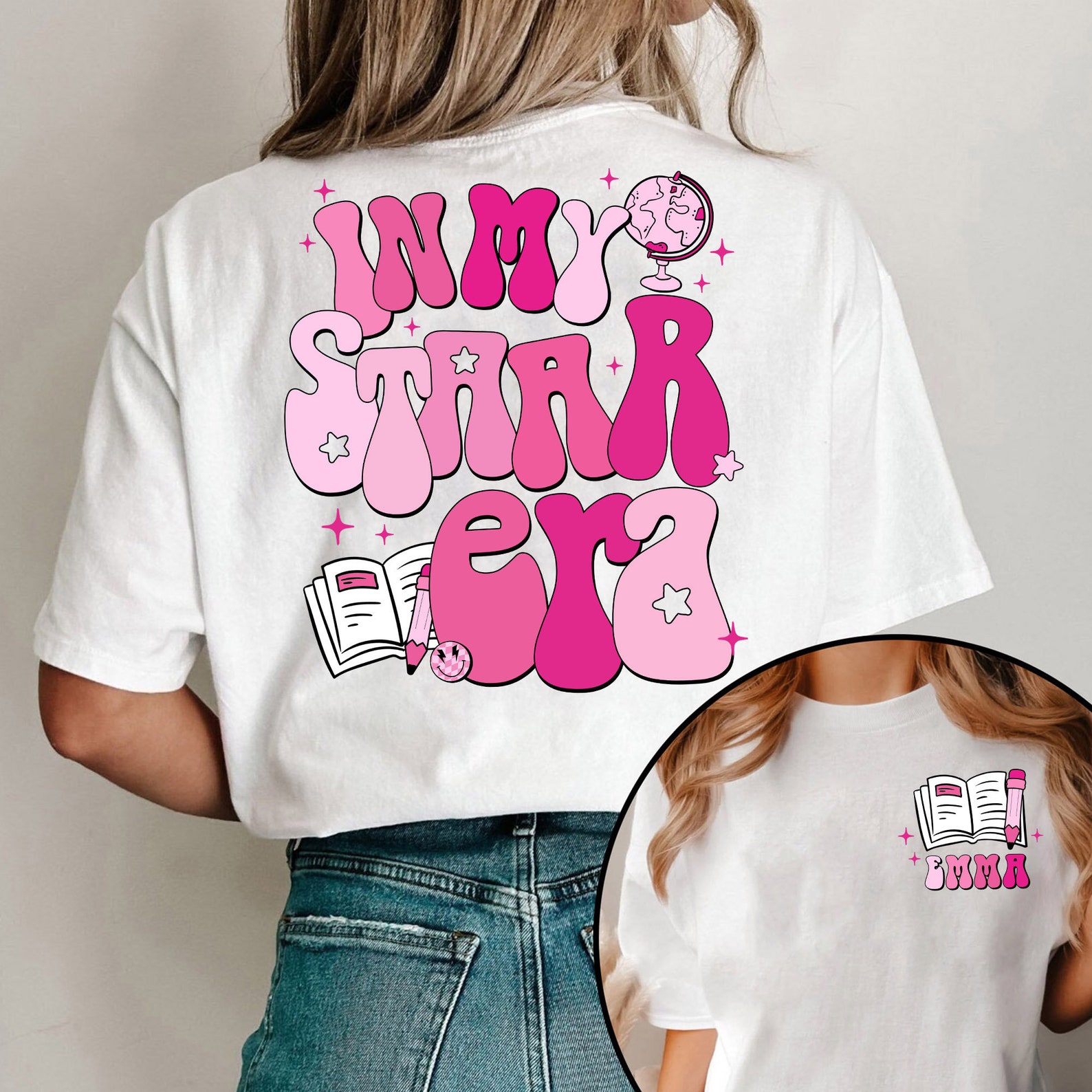 Custom Name in My Staar Era Shirt, Cute Test Day Teacher Shirt, Rock ...