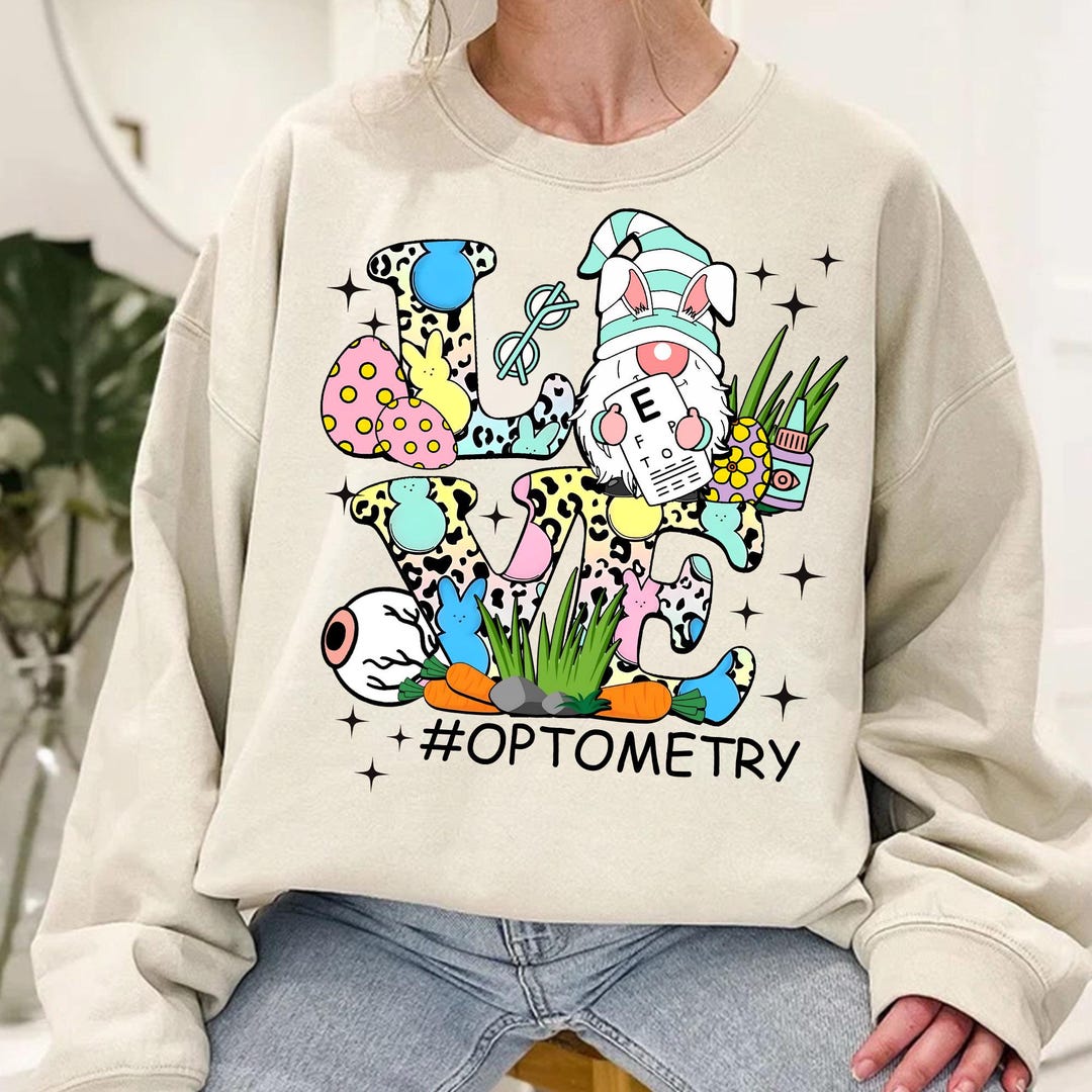 Easter Day Gnome Optometry Shirt, Optometrist Optician Shirt, Eye ...