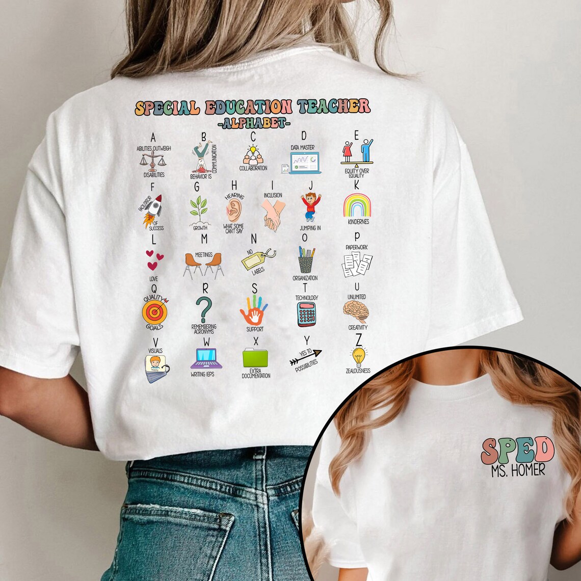 Special Education Alphabet Shirt Custom Sped Teacher Shirt - Etsy