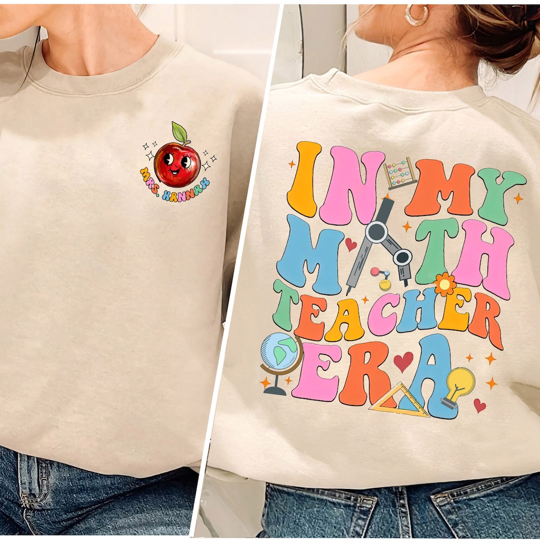 In My Math Teacher Era, Custom Teacher Name Shirt, in My Cool Teacher ...