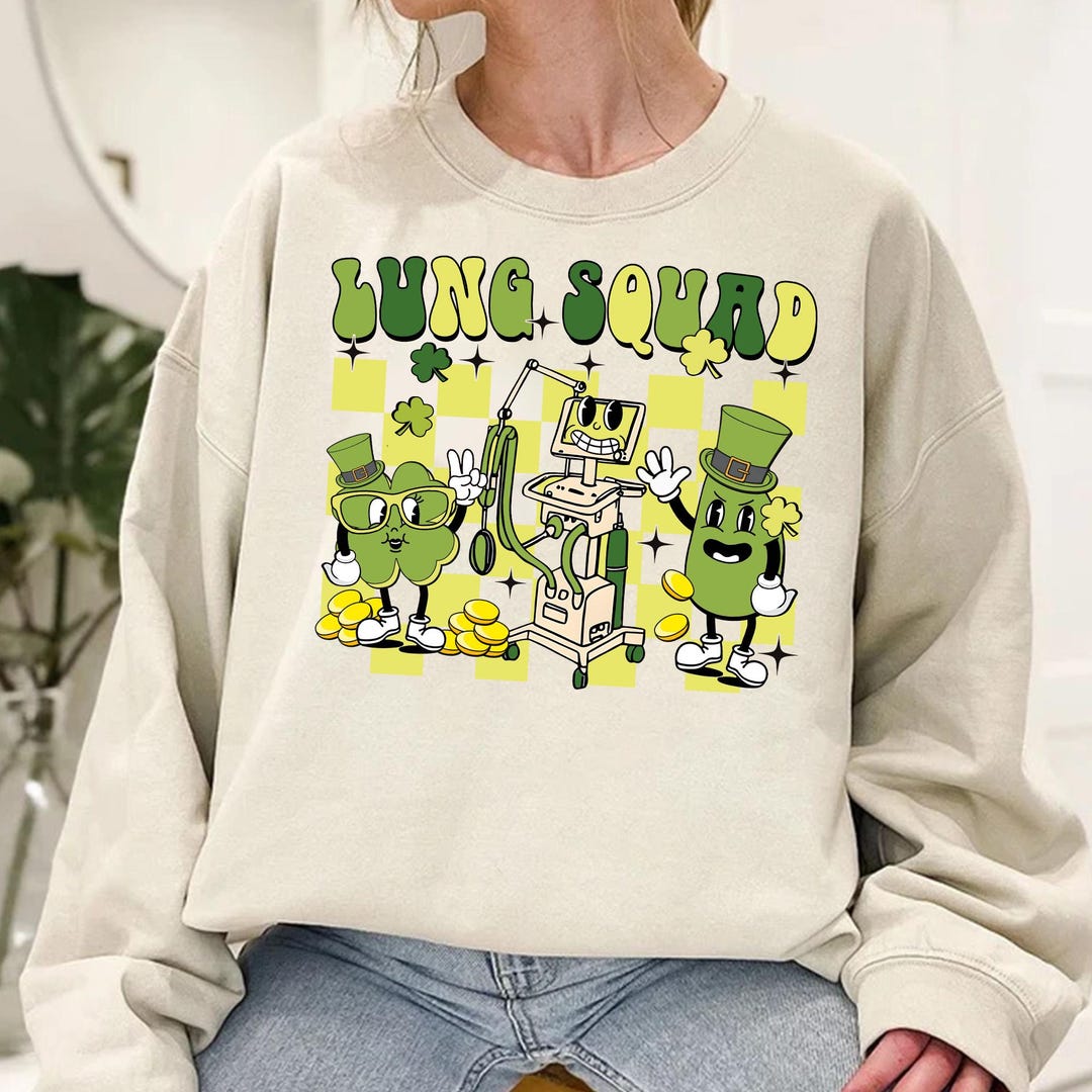 Lung Squad St Patrick's Day Respiratory Shirt, Lucky Respiratory ...