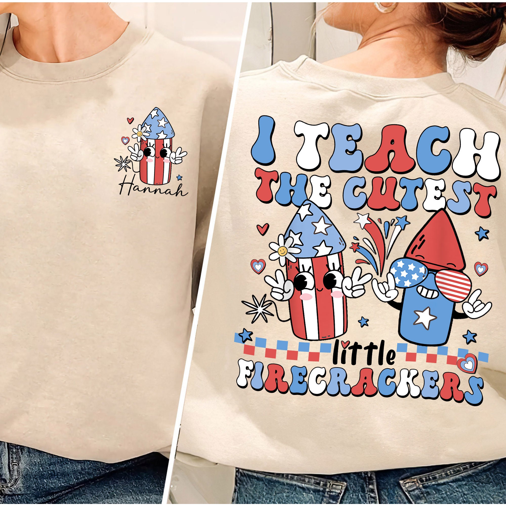 4th of July Teacher Shirt, I Teach the Cutest Little Firecrackers Shirt ...