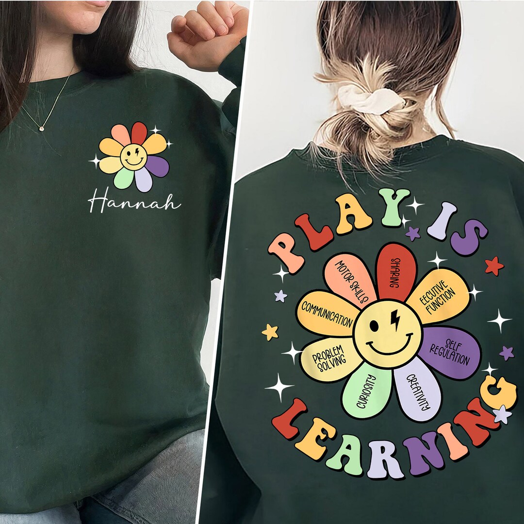 Play is Learning Teacher Tshirt, Teacher Life Shirt, Kindergarten ...