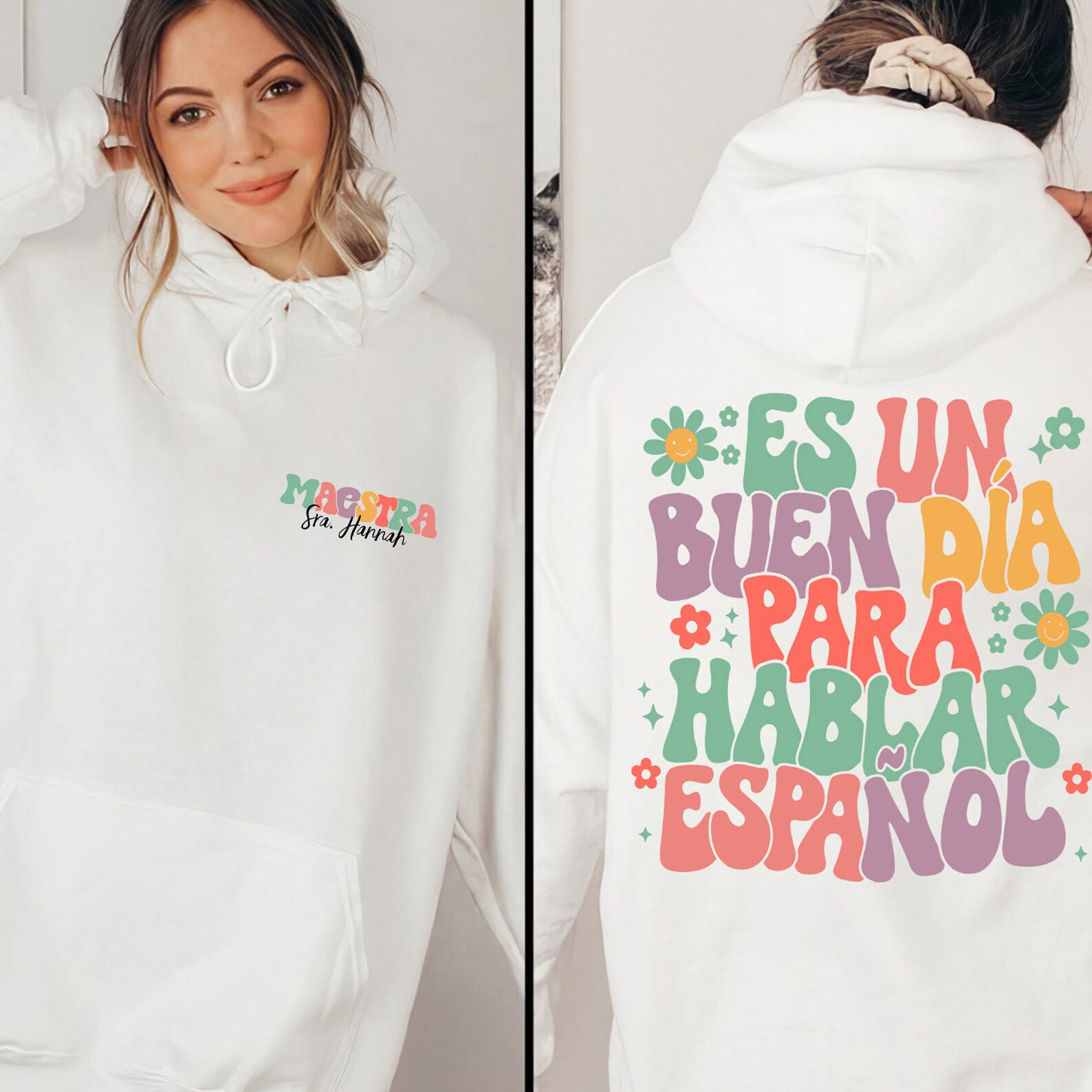 Maestra Shirt, Custom Teacher Name Shirt, Language Shirt, Spanish ...